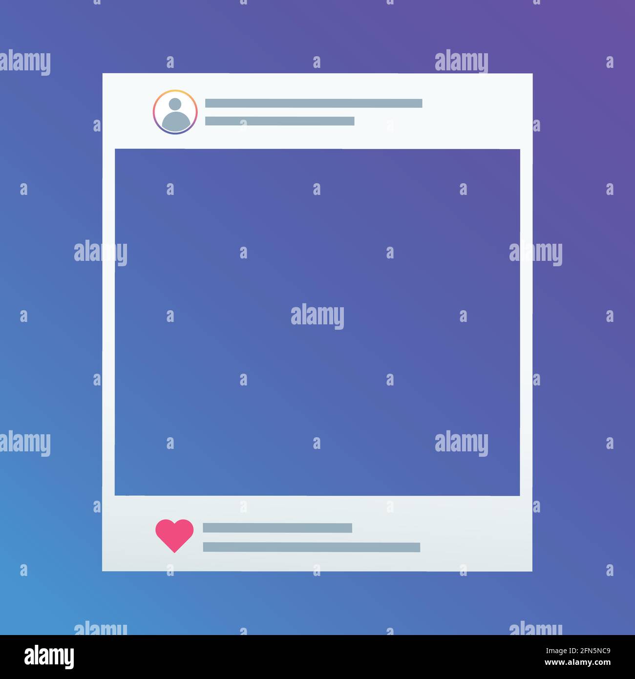 Social media mobile app page template. Minimal design. Vector Stock ...
