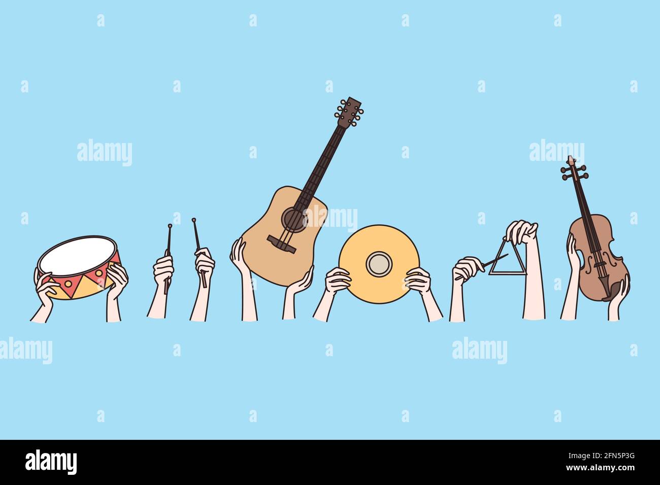 Musical instruments and creative arts concept Stock Vector Image & Art ...