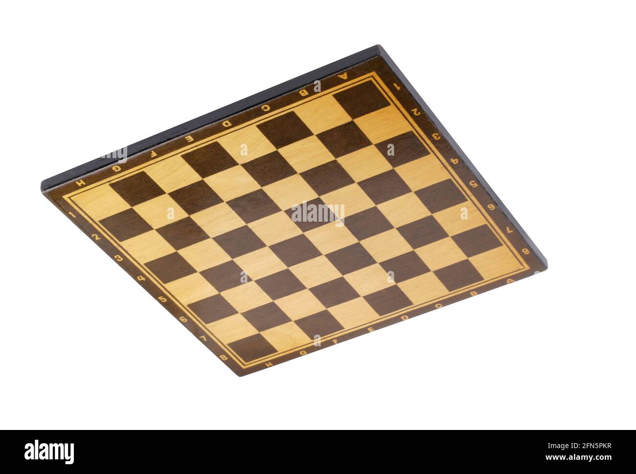 wooden empty chessboard isolated Stock Photo - Alamy