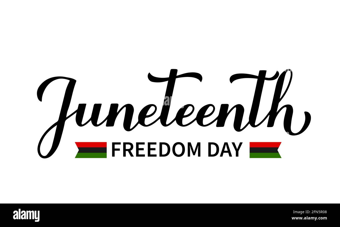 Juneteenth banner on white hi-res stock photography and images - Alamy