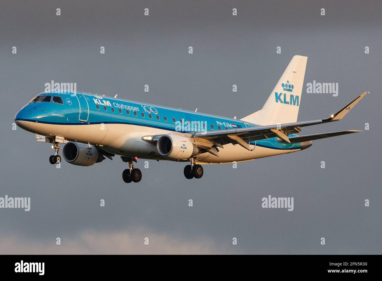AMSTERDAM, NETHERLANDS - Sep 12, 2020: KLM (KL / KLM) approaching ...