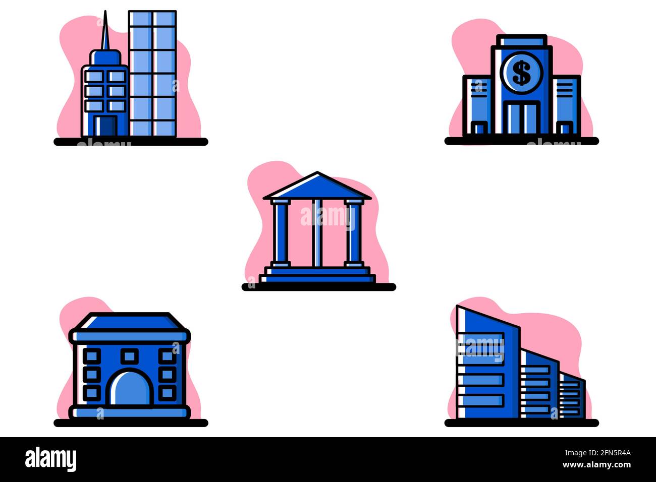 Building Icon Set Conceptual Vector Illustration Design perfect for ...