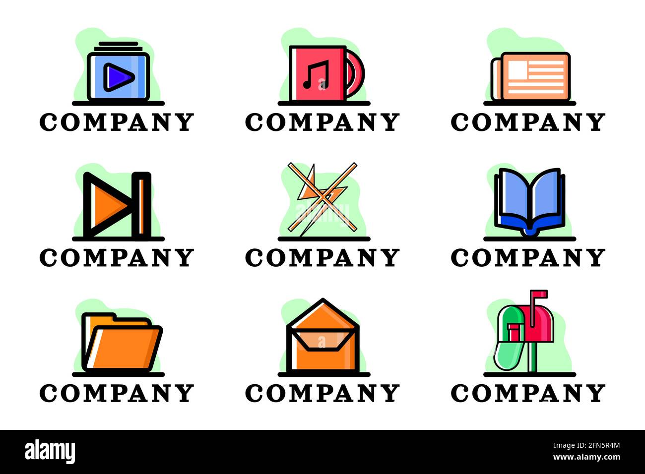 Set of Company Conceptual Business Logo Vector Illustration Design ...