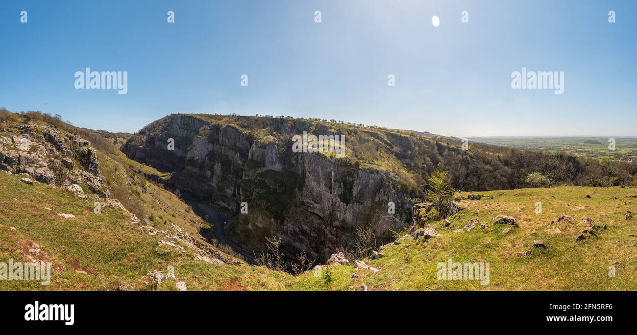 Cheddar Gorge in the Mendip Hills of Somerset, UK Stock Photo - Alamy