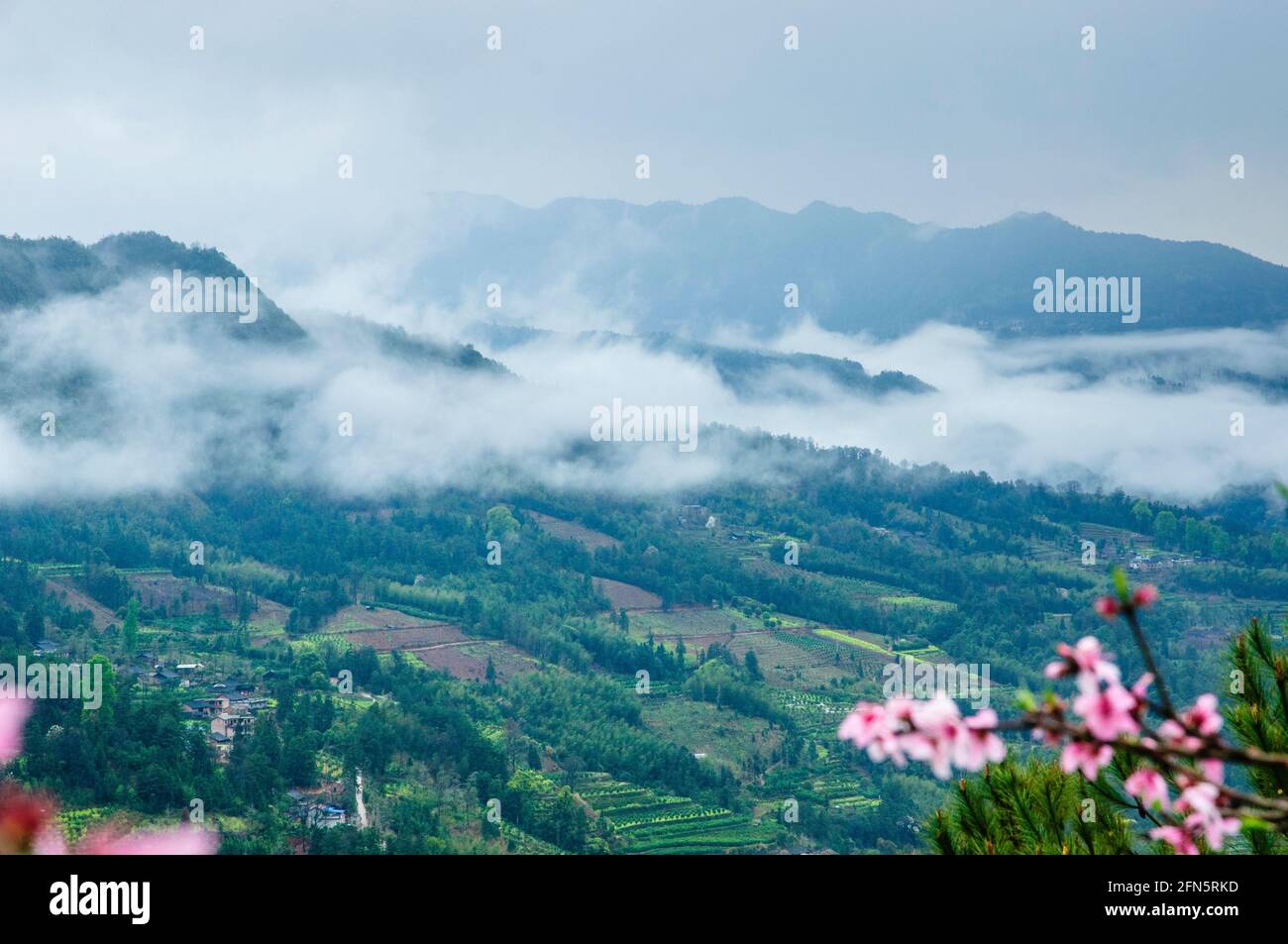 Mountain scenery in spring Stock Photo - Alamy