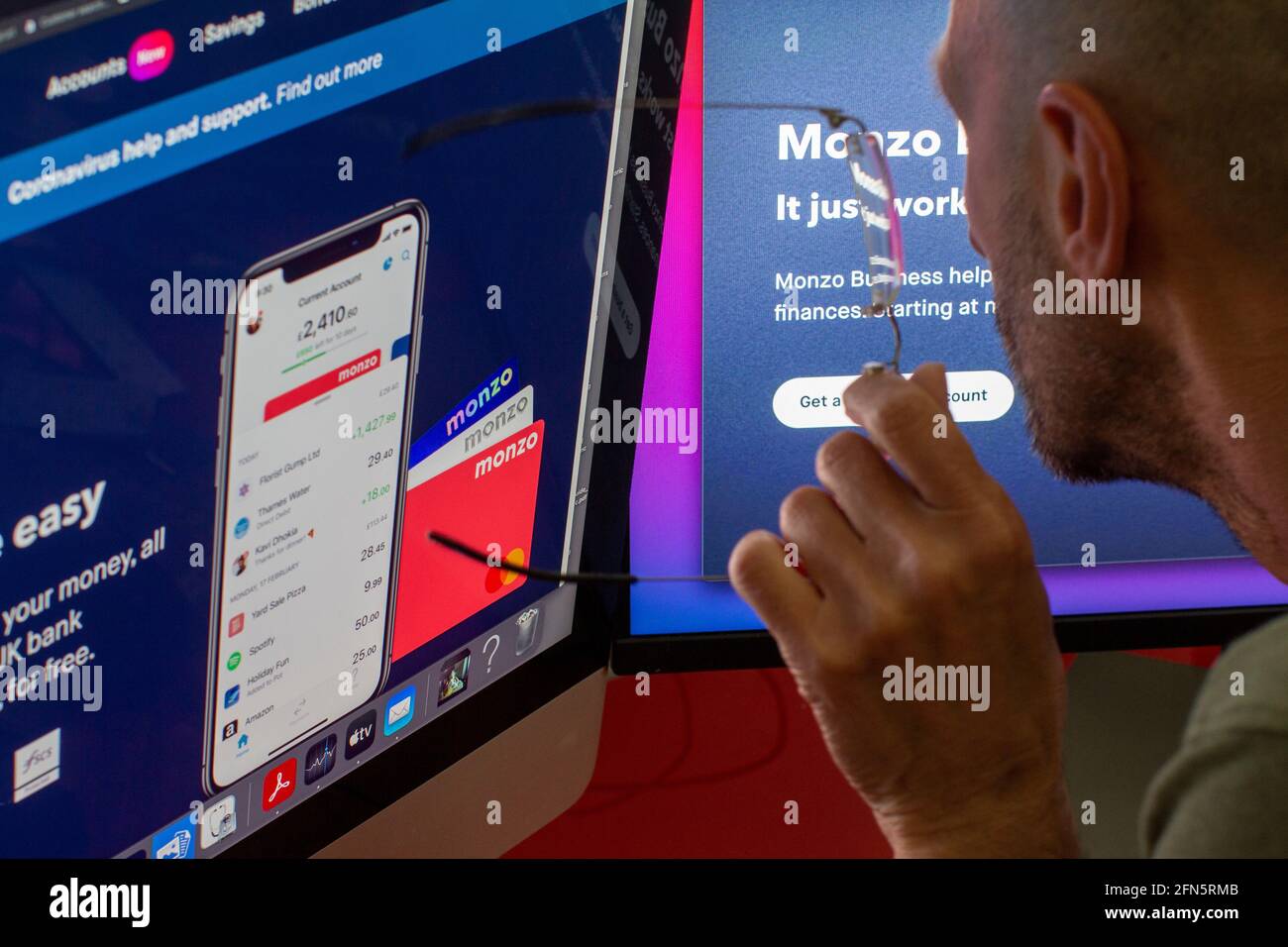 Monzo banking hi-res stock photography and images - Alamy