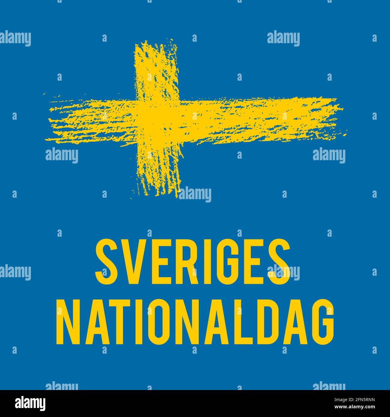 Sweden National Day typography poster in Swedish language. Annual ...