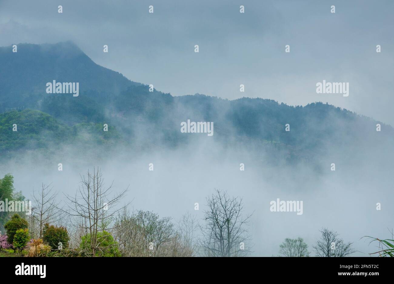 Mountain scenery in spring Stock Photo - Alamy
