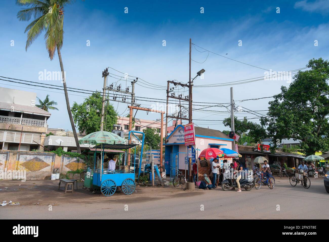 Cuttack, Odisha, India - 24th July 2019 : View of road of Cuttack city ...