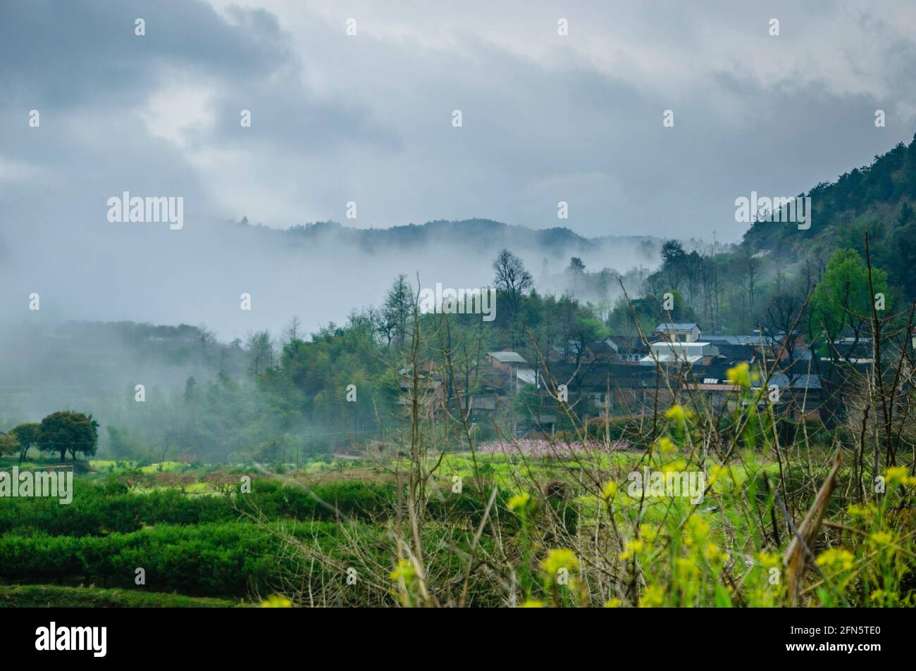 Mountain scenery in spring Stock Photo - Alamy