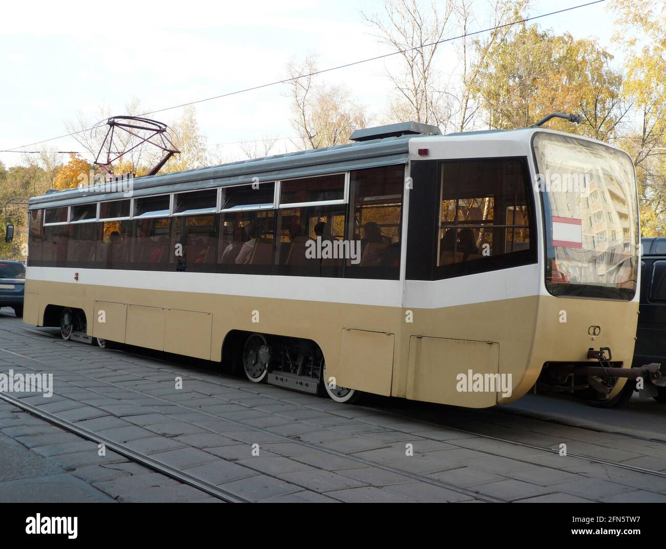 tramway on street at day Stock Photo - Alamy