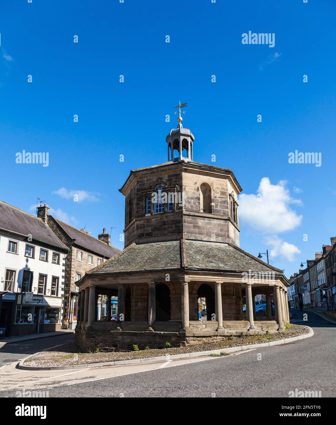 The octangular Market Cross or Butter Market in Barnard Castle,England ...