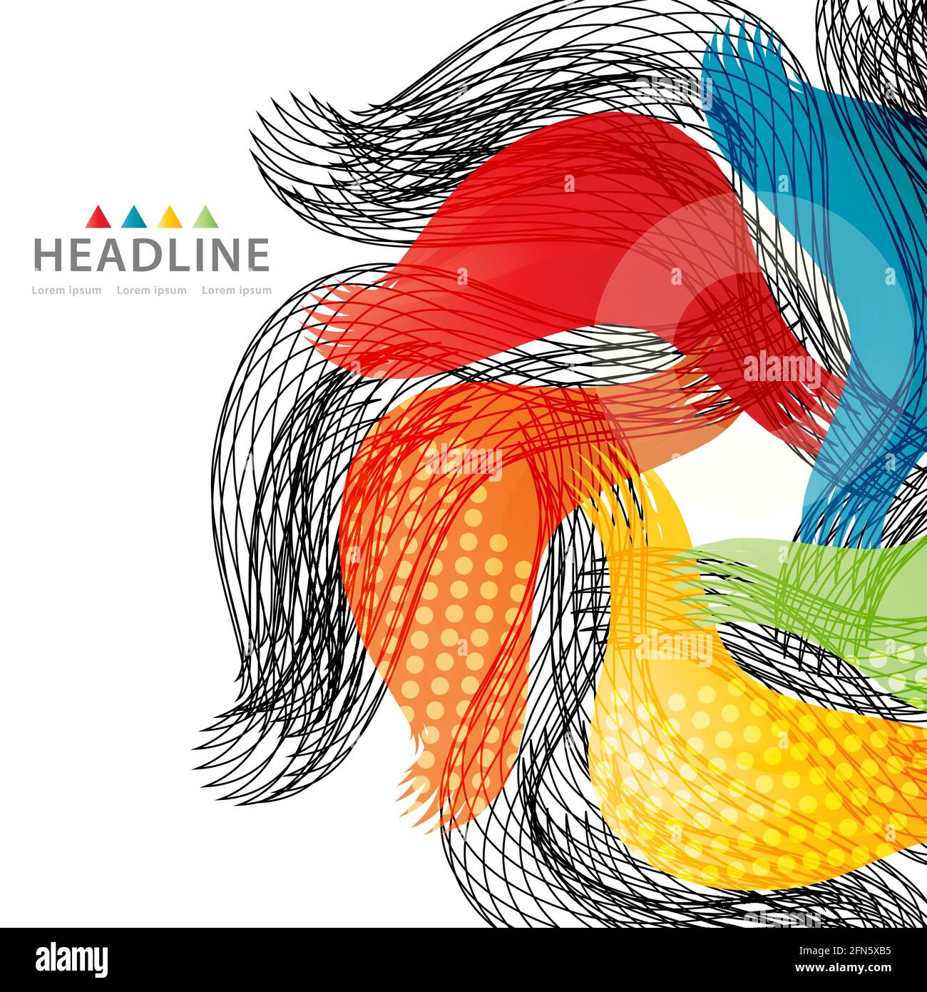 Brochure colorful header background design layout template Stock Vector ...