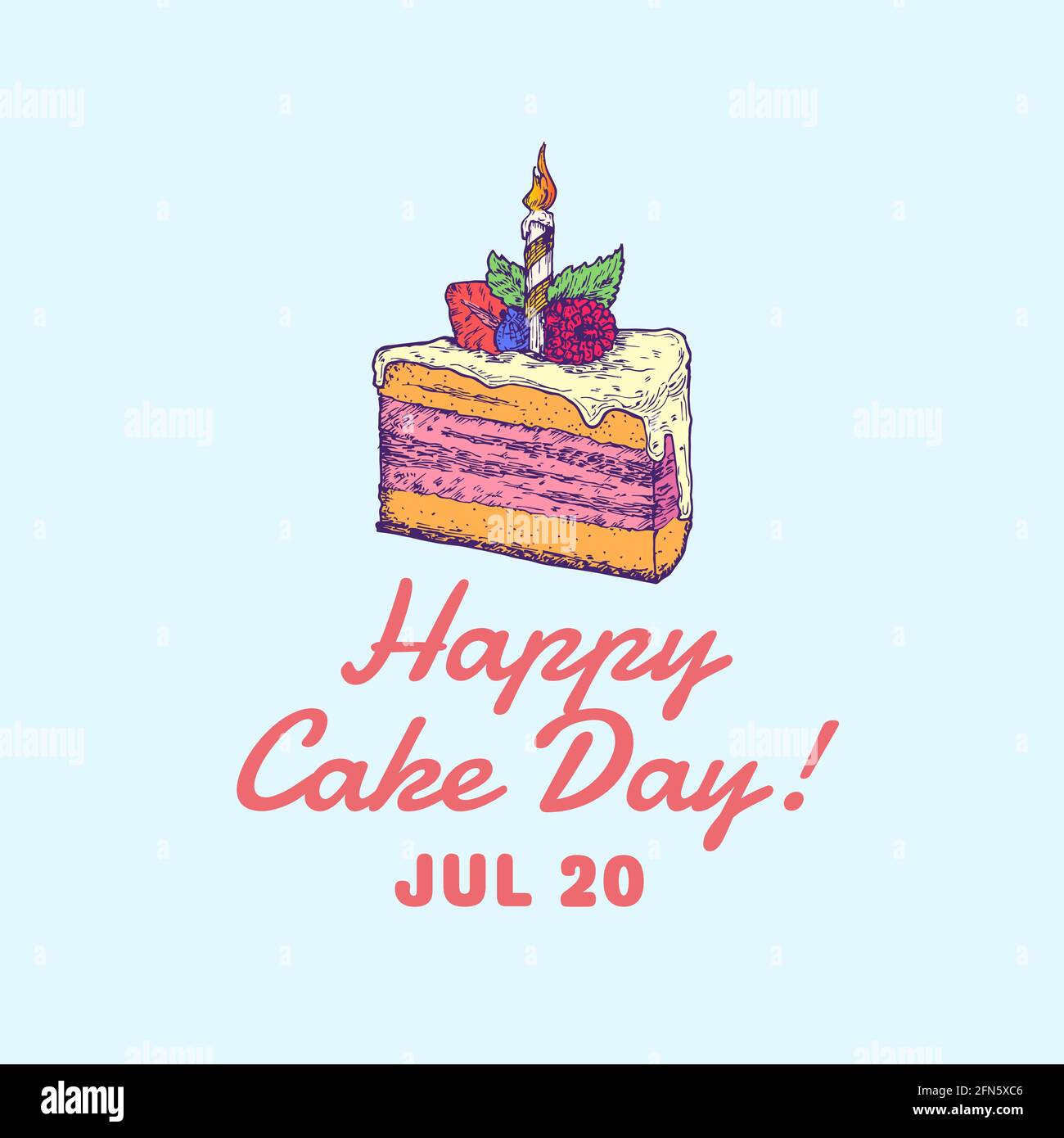 Happy Cake Day. Confectionary Abstract Sign, Symbol or Label Template ...