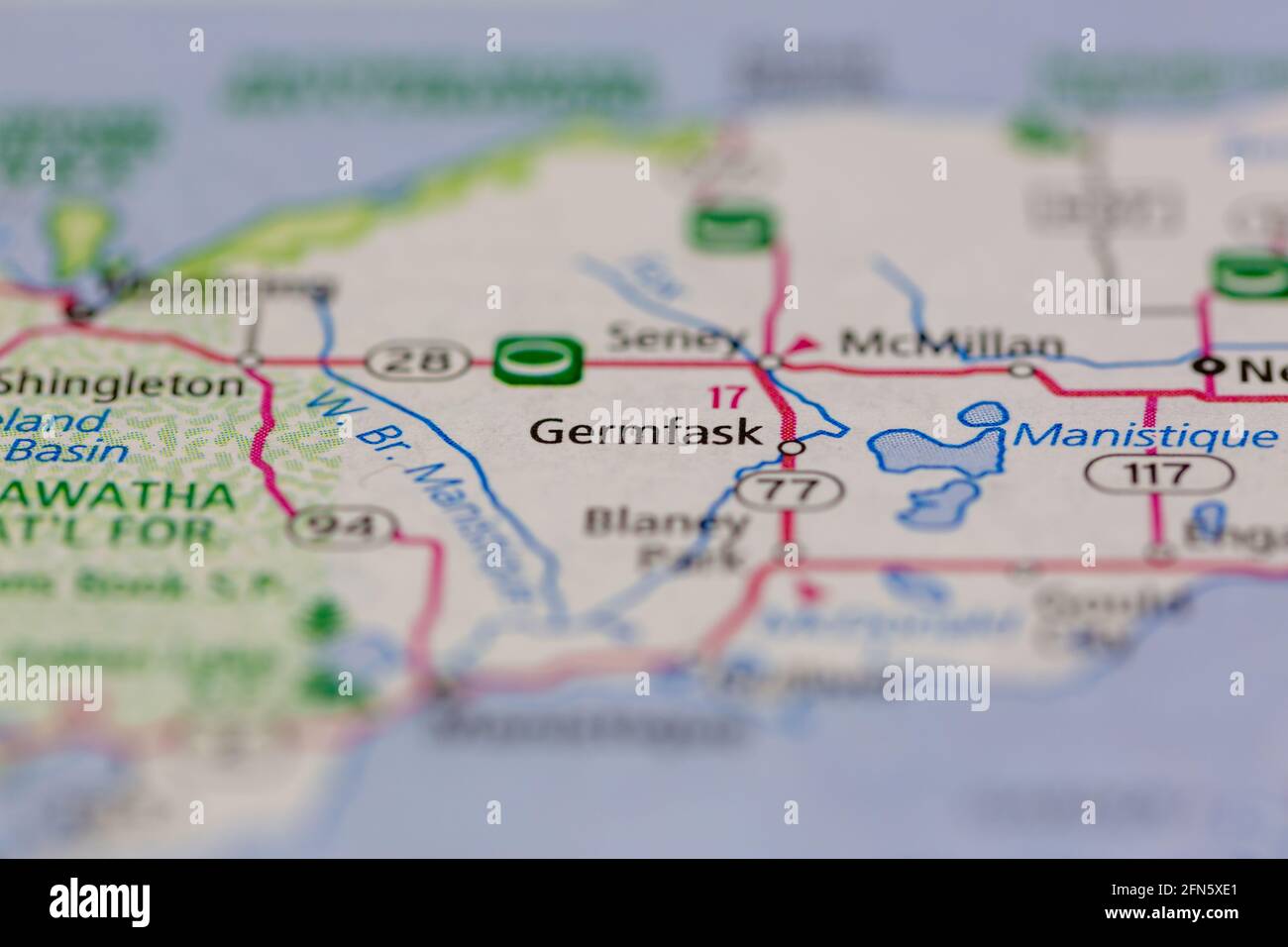 Map of germfask michigan hi-res stock photography and images - Alamy