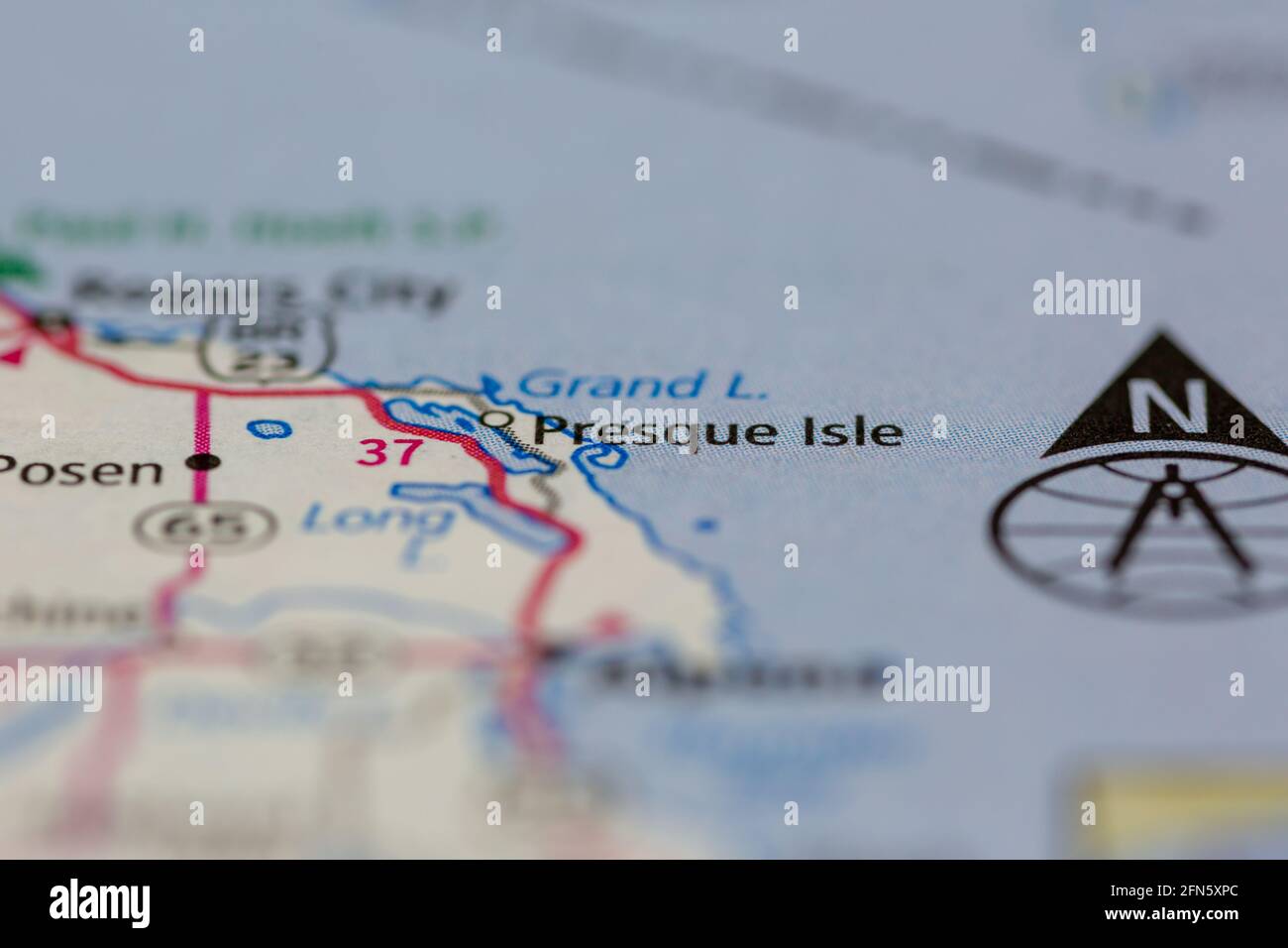 Map of presque isle hi-res stock photography and images - Alamy