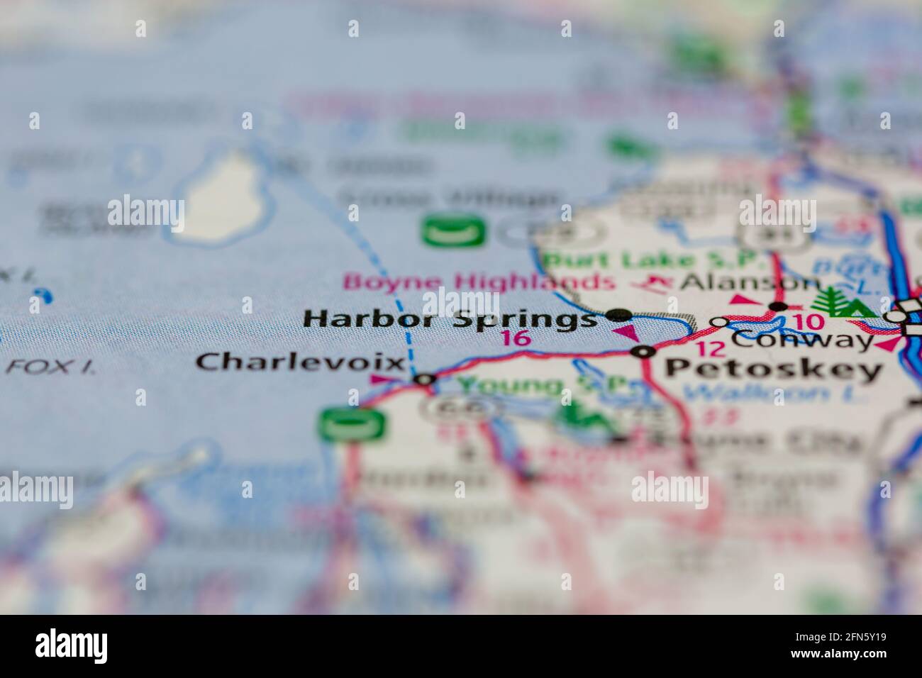 Map of harbor springs hi-res stock photography and images - Alamy