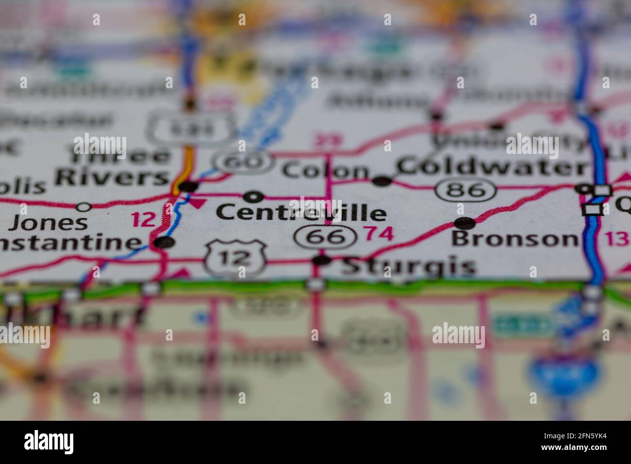 Centreville Michigan USA shown on a Geography map or road map Stock ...