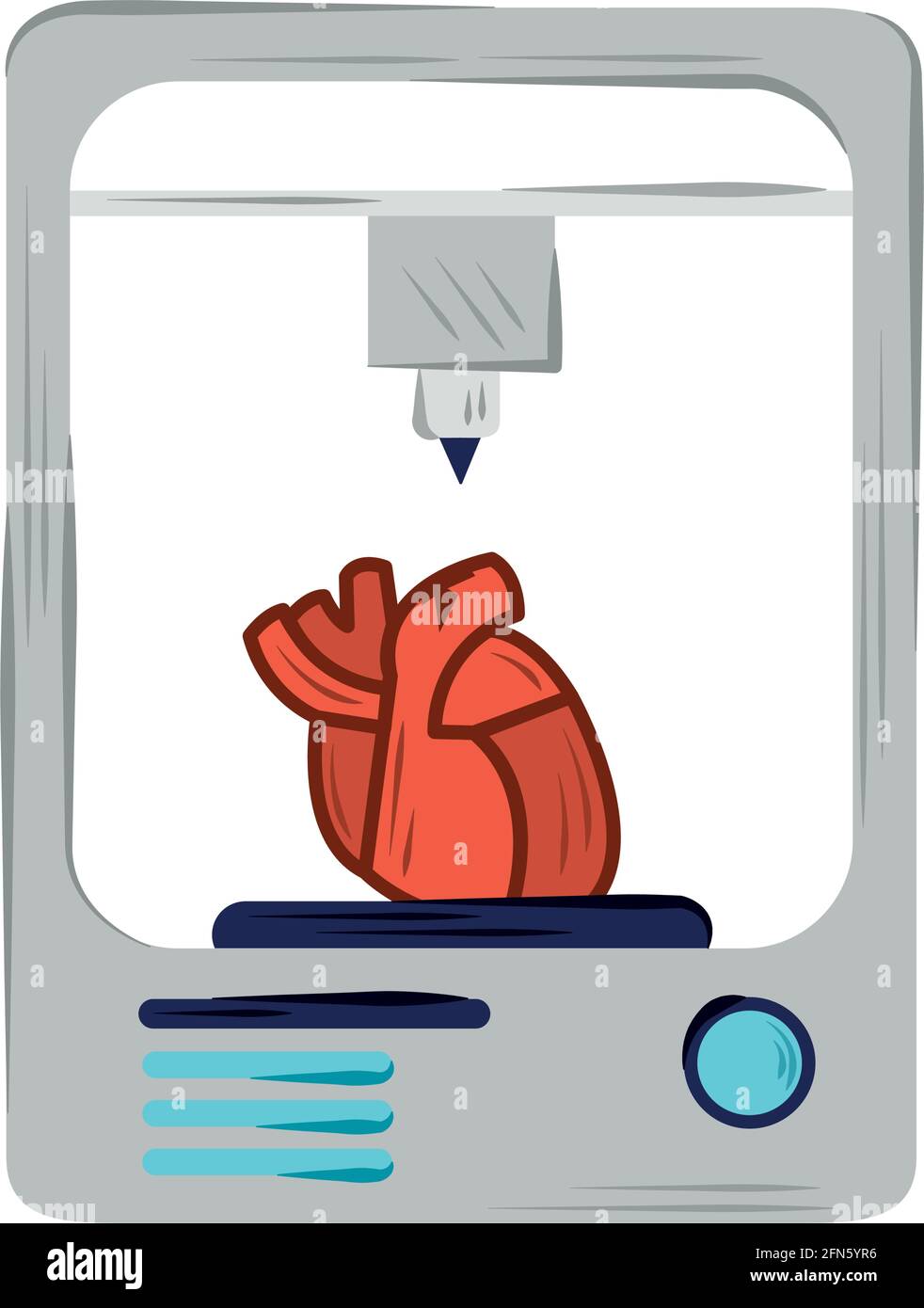 bioengineering printer heart replicated Stock Vector Image & Art - Alamy