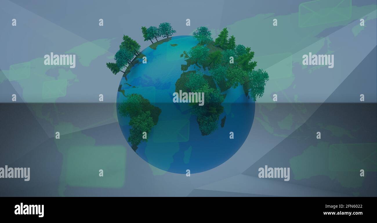Green world map hi-res stock photography and images - Alamy