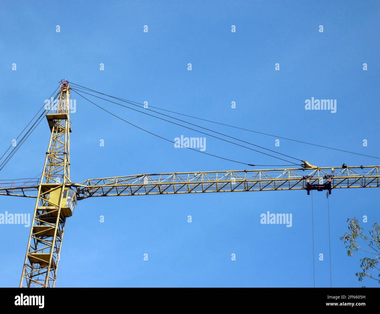 one crane tower at day Stock Photo - Alamy
