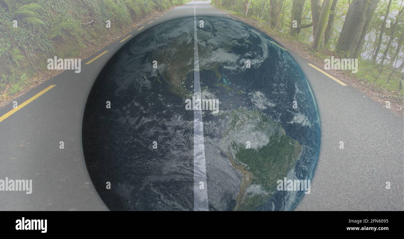 Green road map hi-res stock photography and images - Alamy