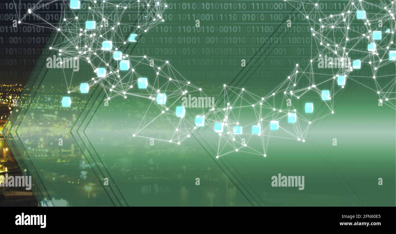 Composition of network of connections over binary coding on green ...