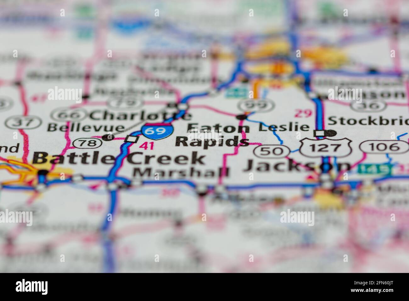 Eaton rapids map hi-res stock photography and images - Alamy