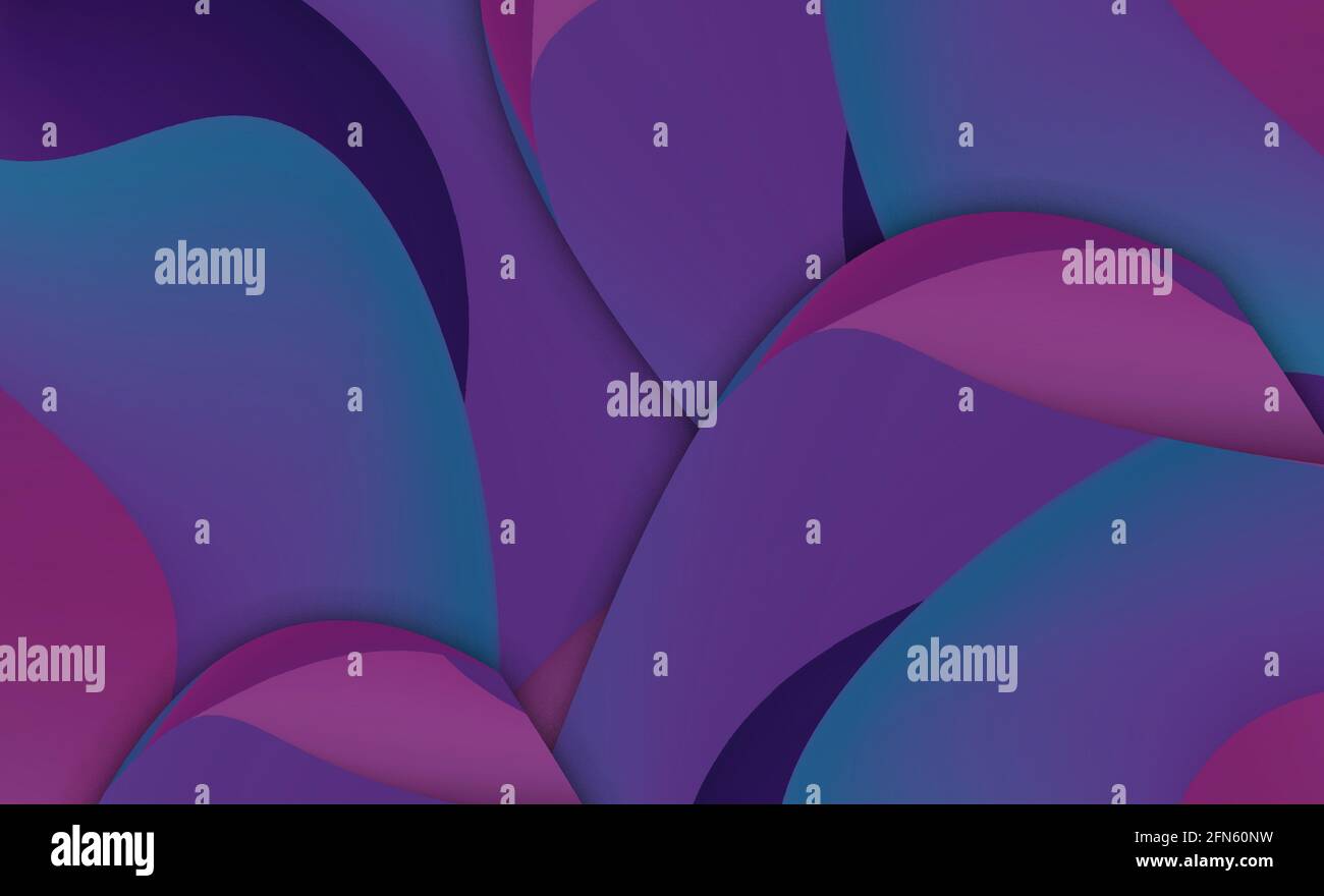 abstract color 3d paper art illustration set. Contrast colors. design ...