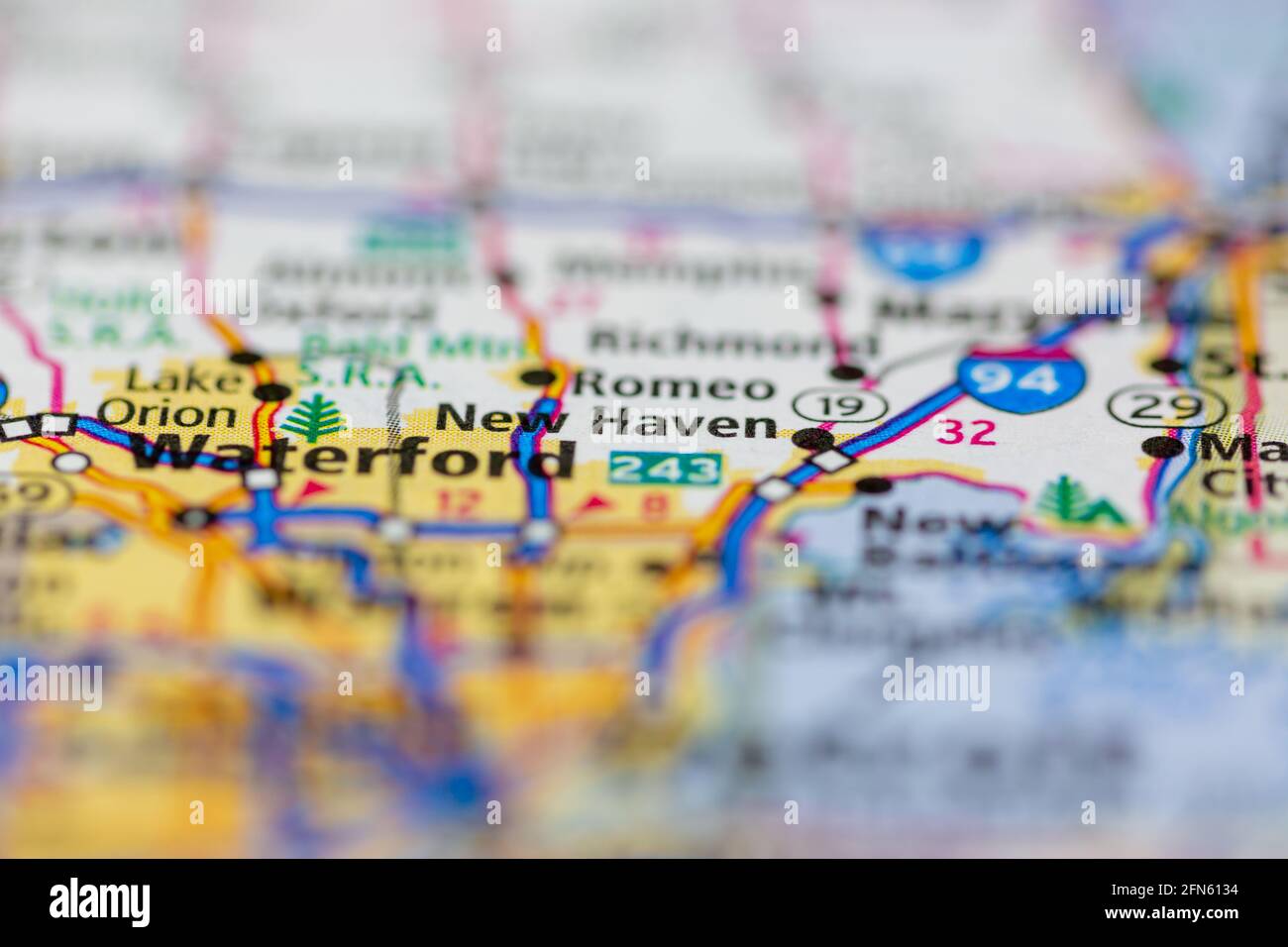 Haven Michigan USA shown on a Geography map or road map Stock Photo - Alamy