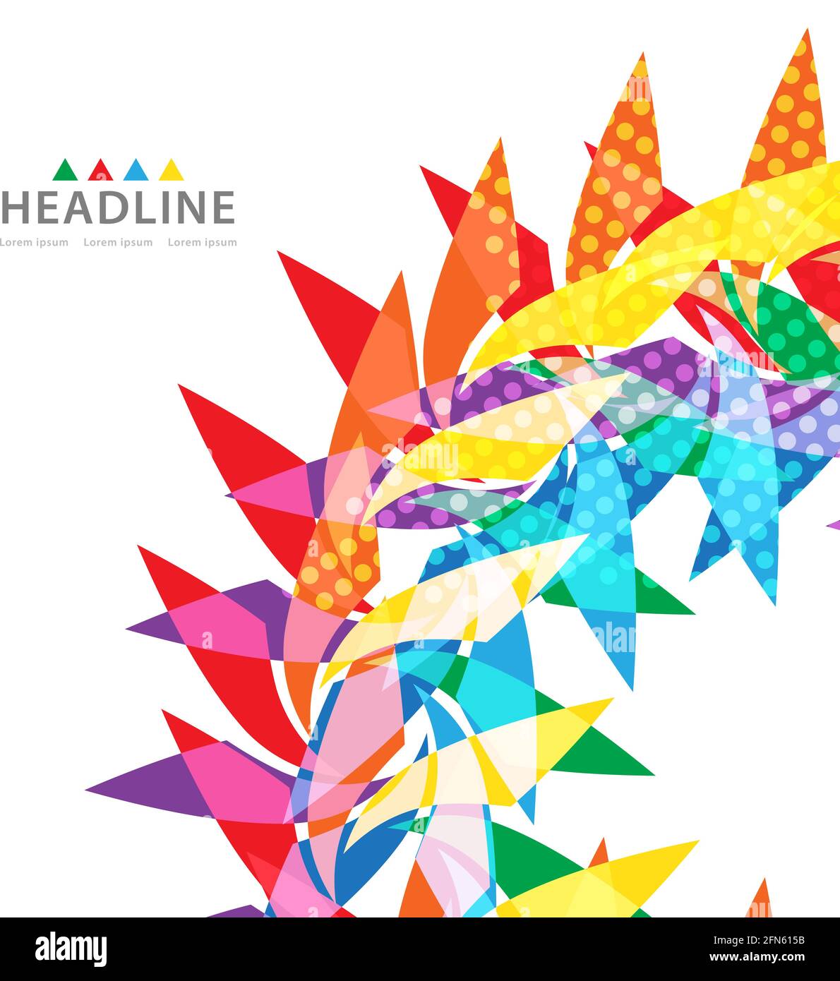 Brochure colorful header background design layout template Stock Vector ...