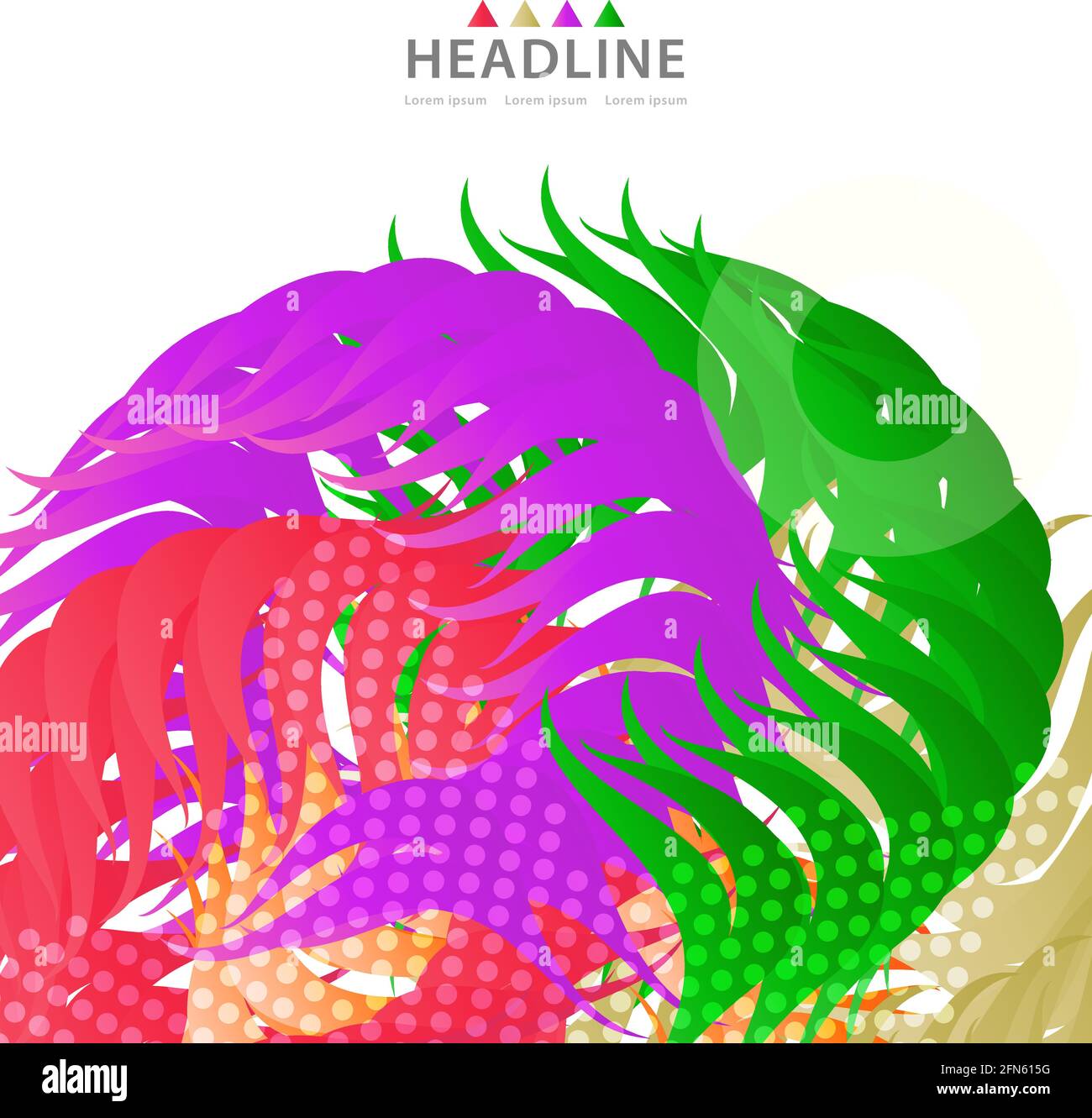 Brochure colorful header background design layout template Stock Vector ...