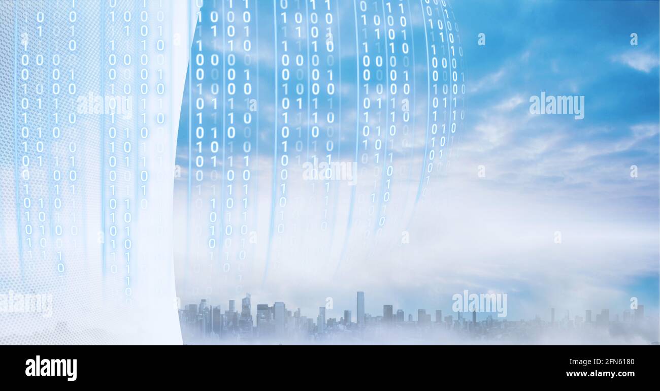 Animation binary coding digital city hi-res stock photography and ...