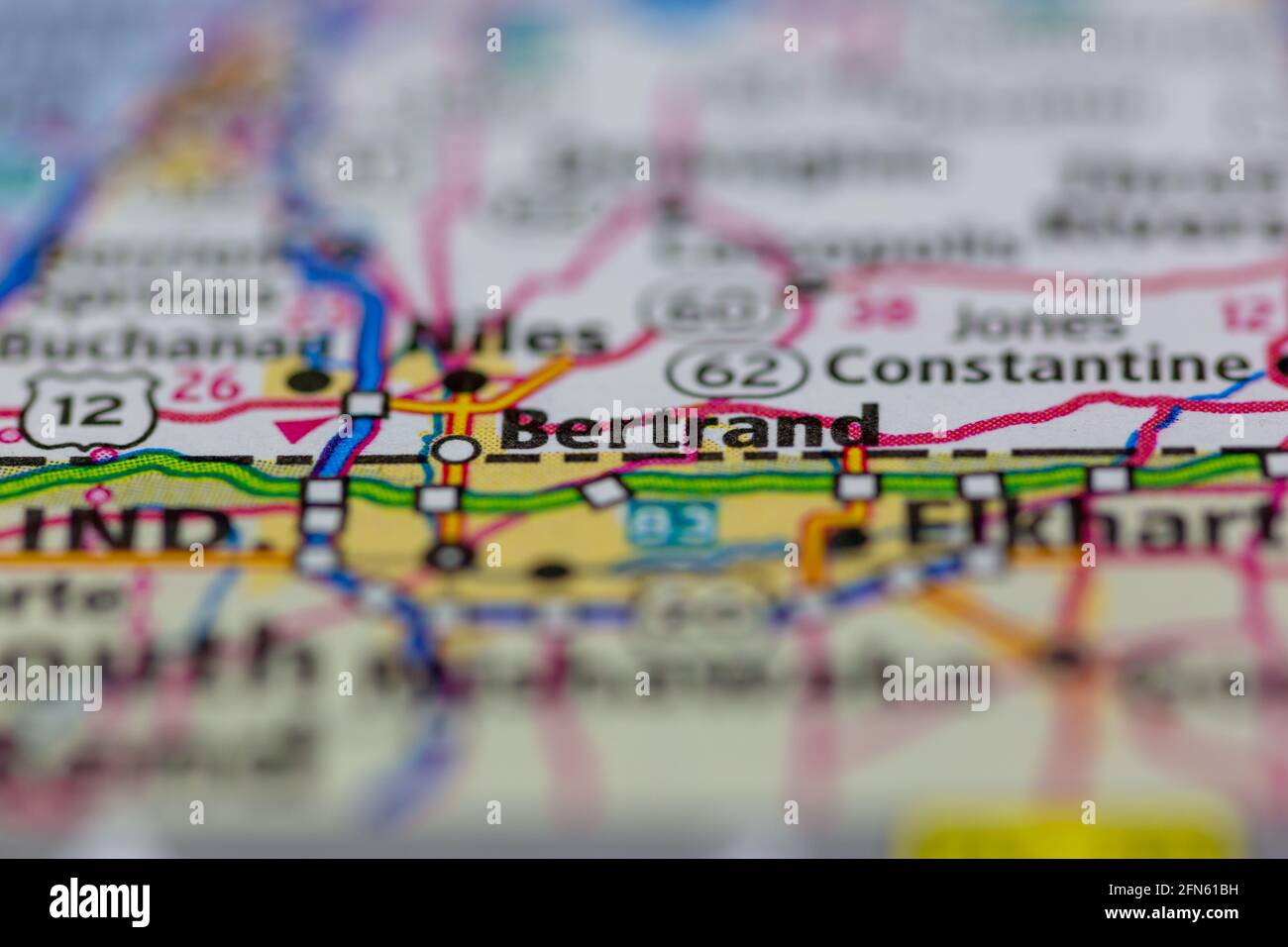 Bertrand michigan map hi-res stock photography and images - Alamy