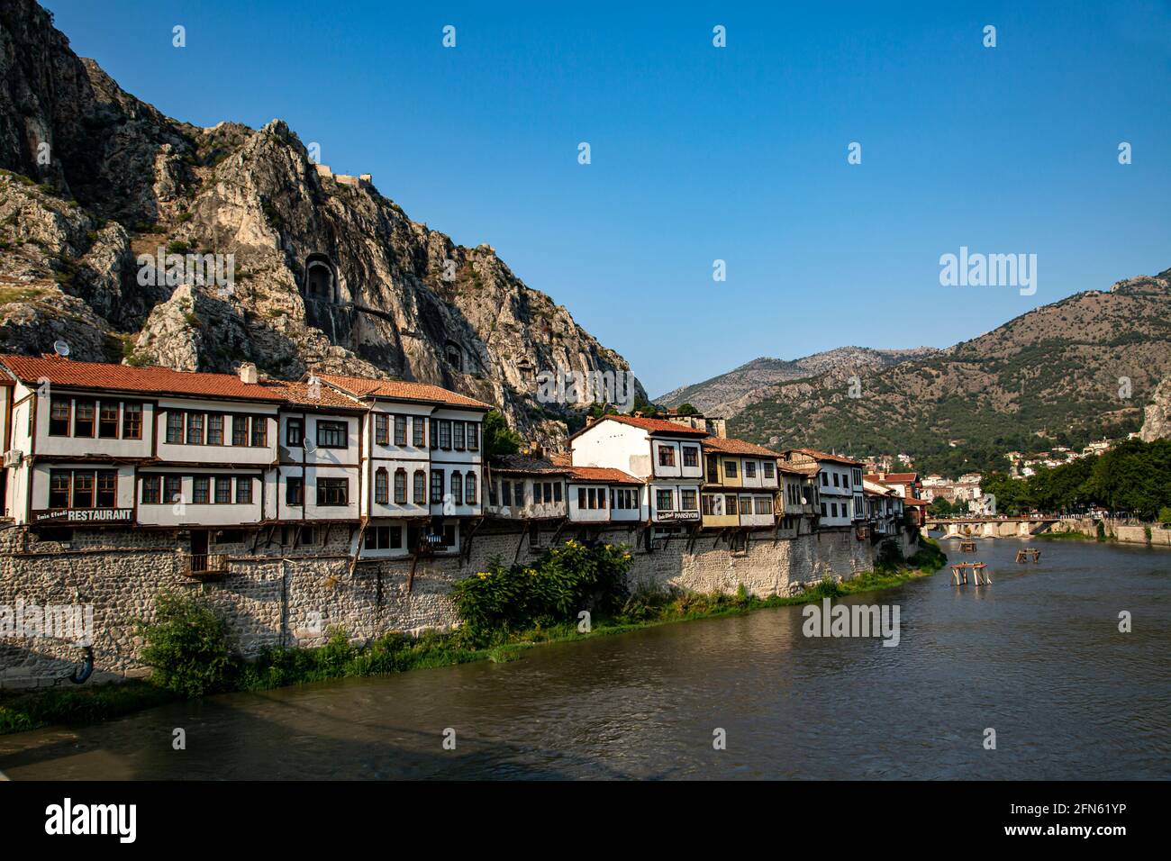 Amasya with its buildings that carries within themselves the ...