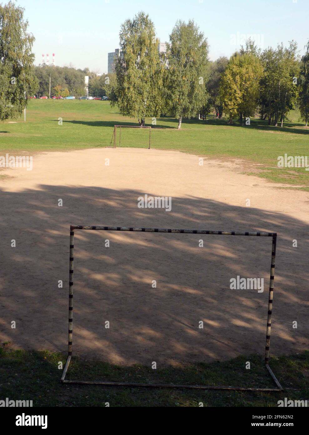 soccer playground in city park at summer day Stock Photo - Alamy