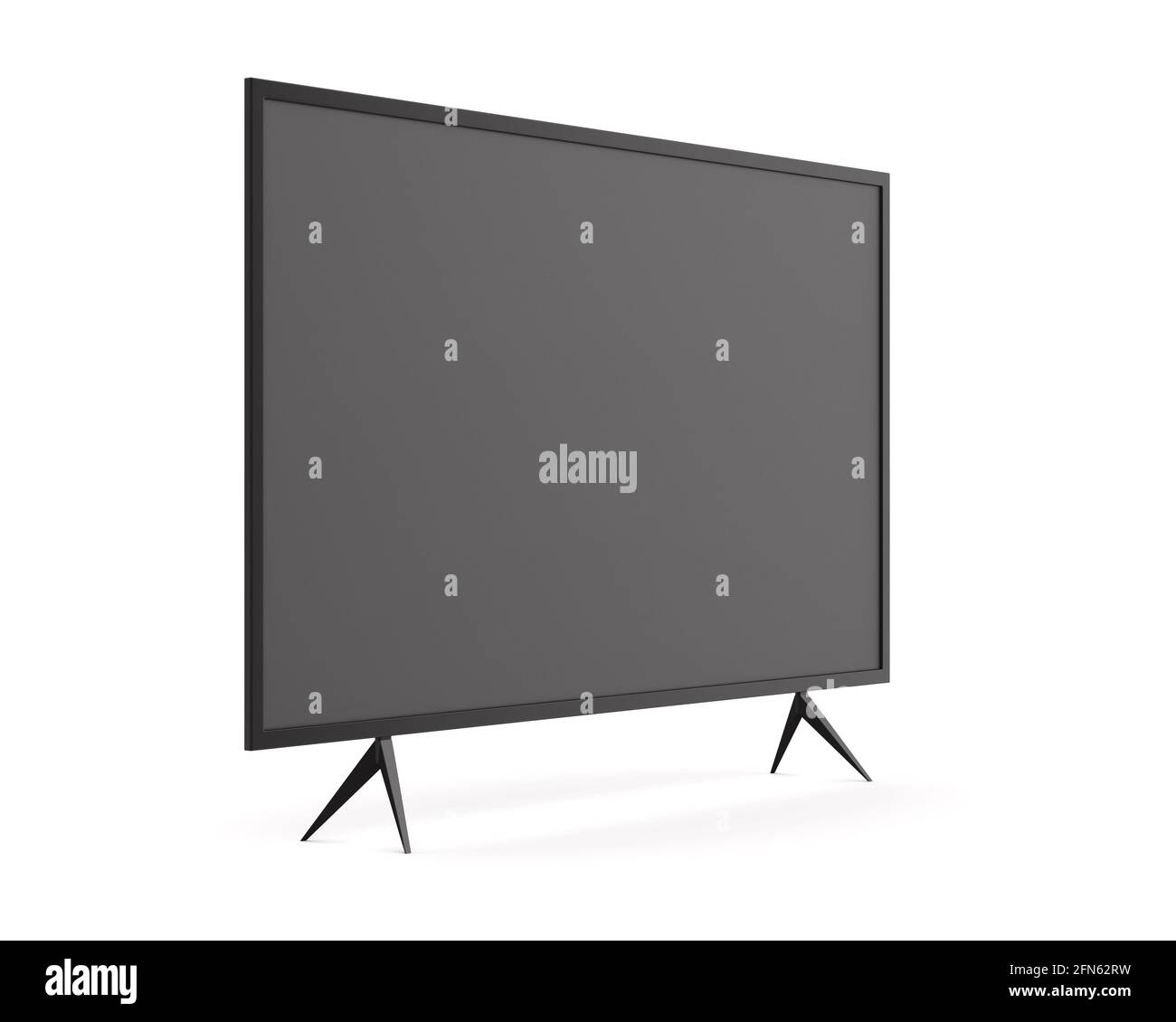tv on white background. Isolated 3D illustration Stock Photo - Alamy