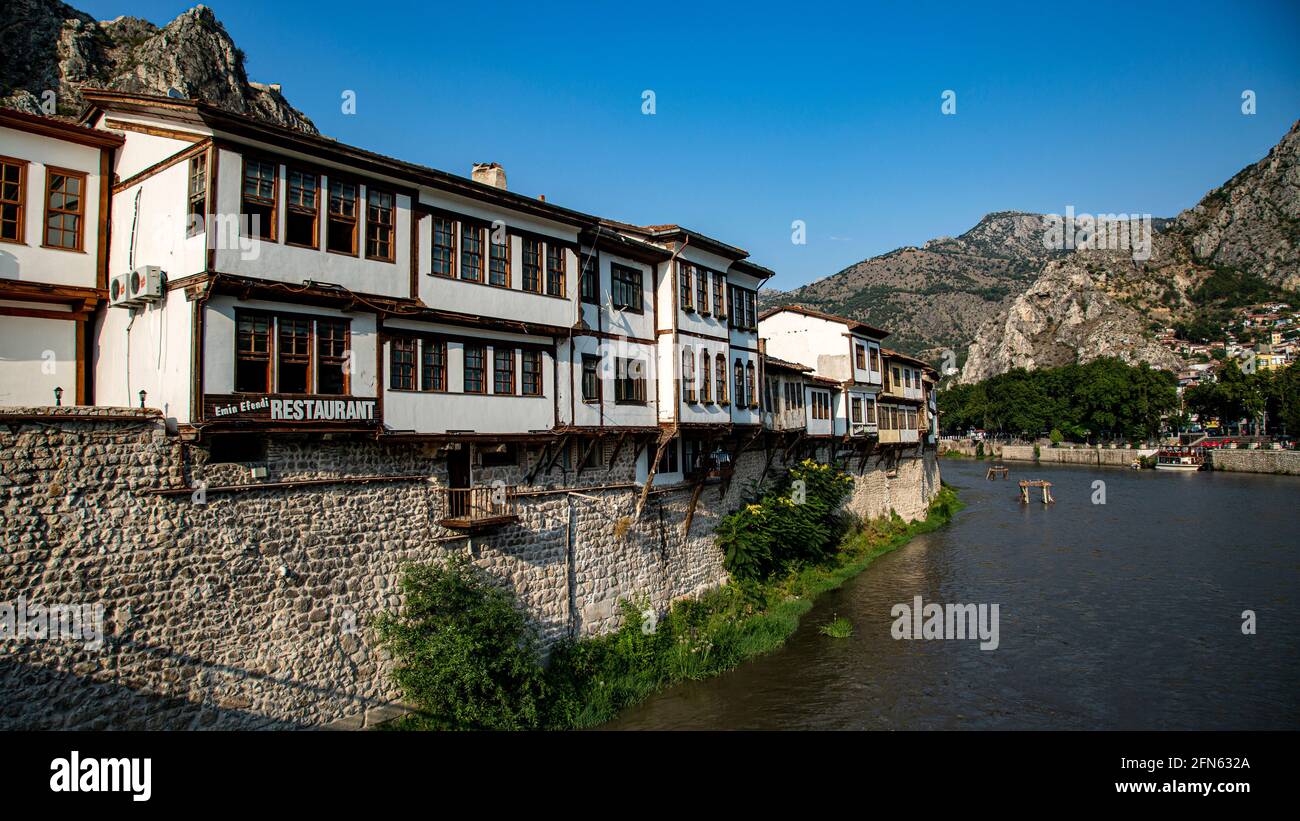 Amasya with its buildings that carries within themselves the ...