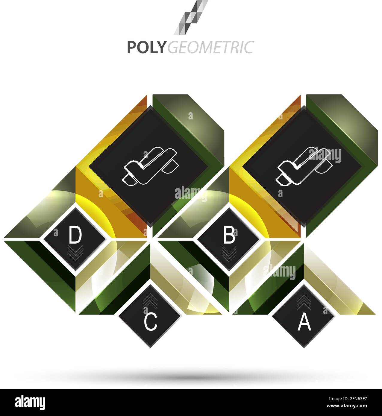 Business infographic template for interactive data communication Stock ...