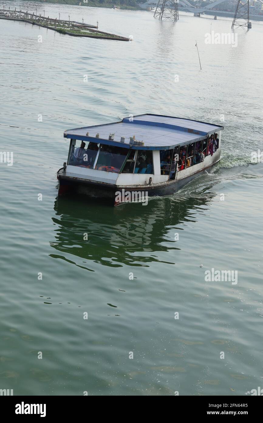 boat on river Stock Photo - Alamy
