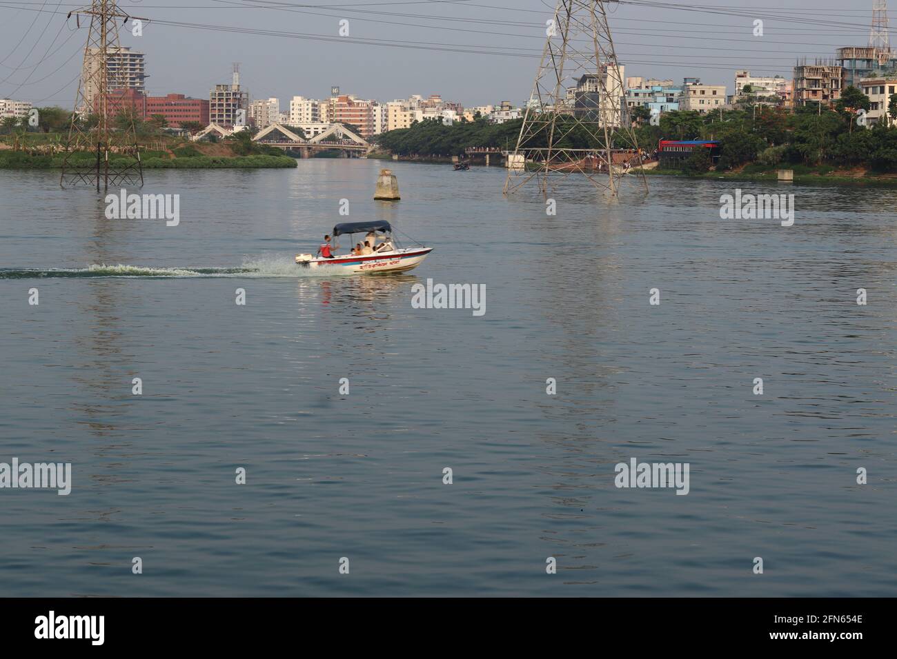 boat on river Stock Photo - Alamy