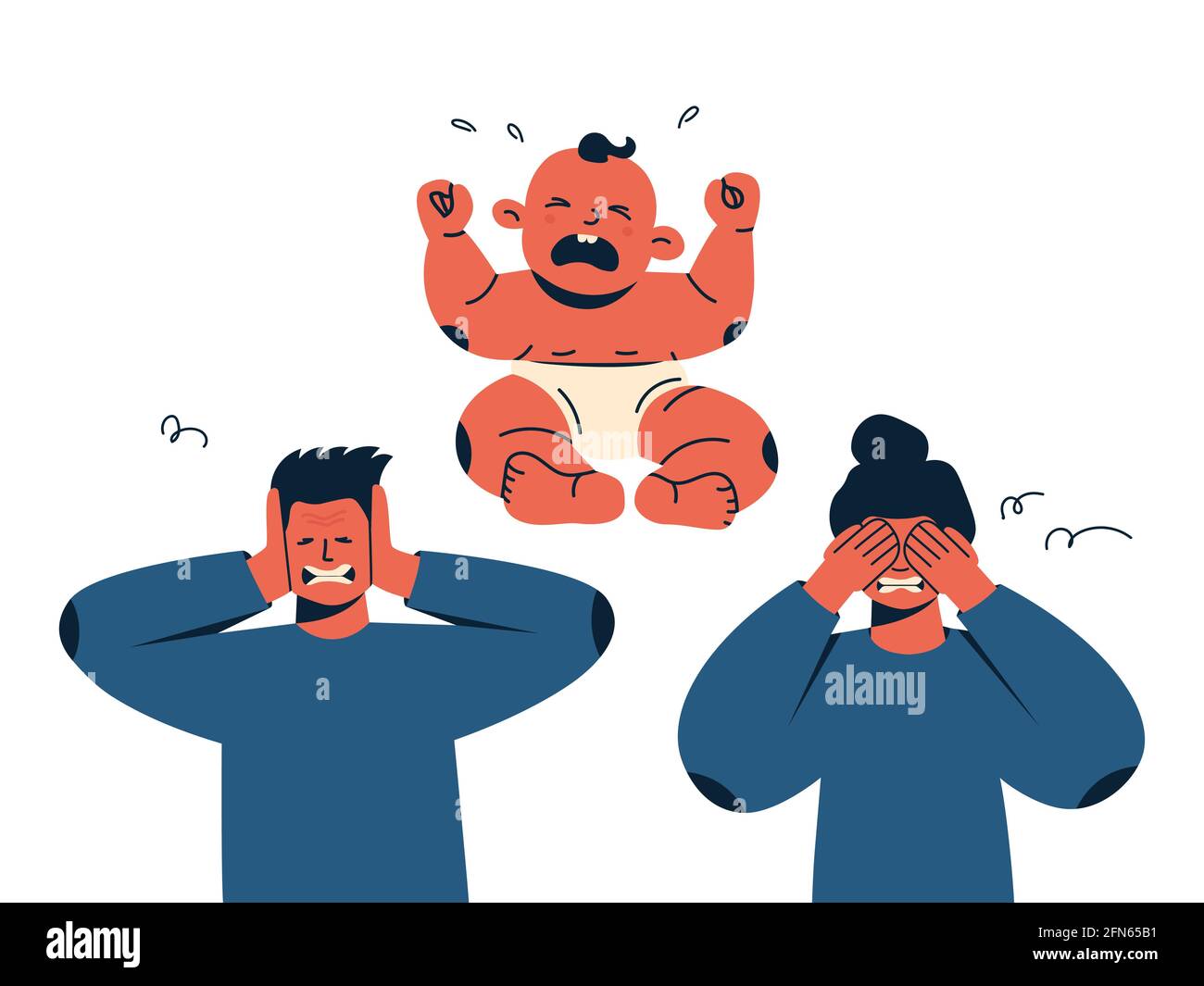 Baby problem Stock Vector Images - Alamy