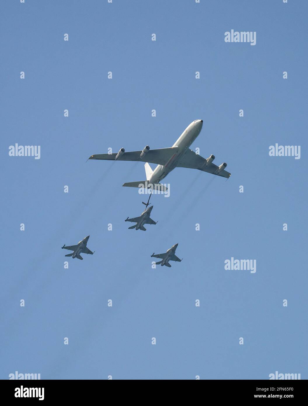 Tel Aviv, Israel - April 15th, 2021: A Boeing 707 refueling airplane ...
