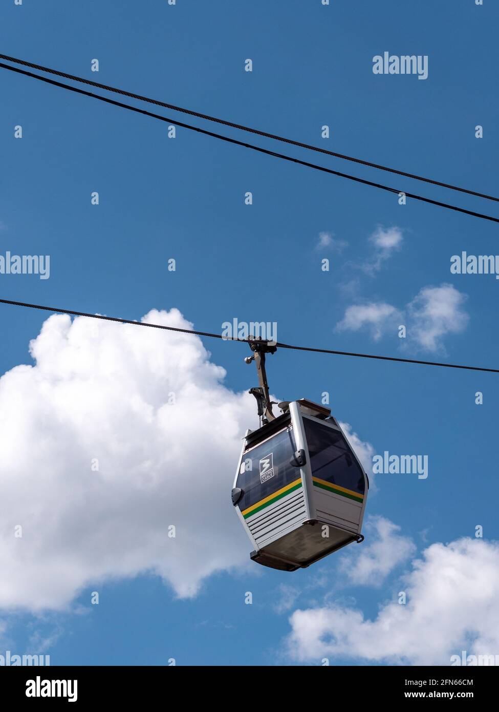 Medellin, Antioquia, Colombia - December 23 2020: A White Cable Car ...
