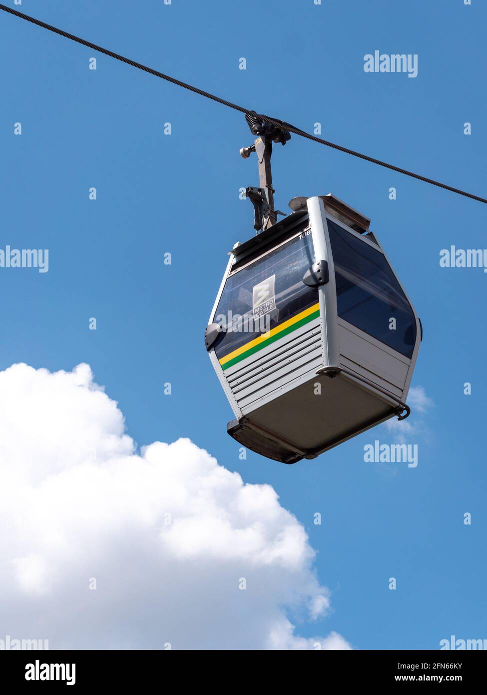 Medellin, Antioquia, Colombia - December 23 2020: A White Cable Car ...