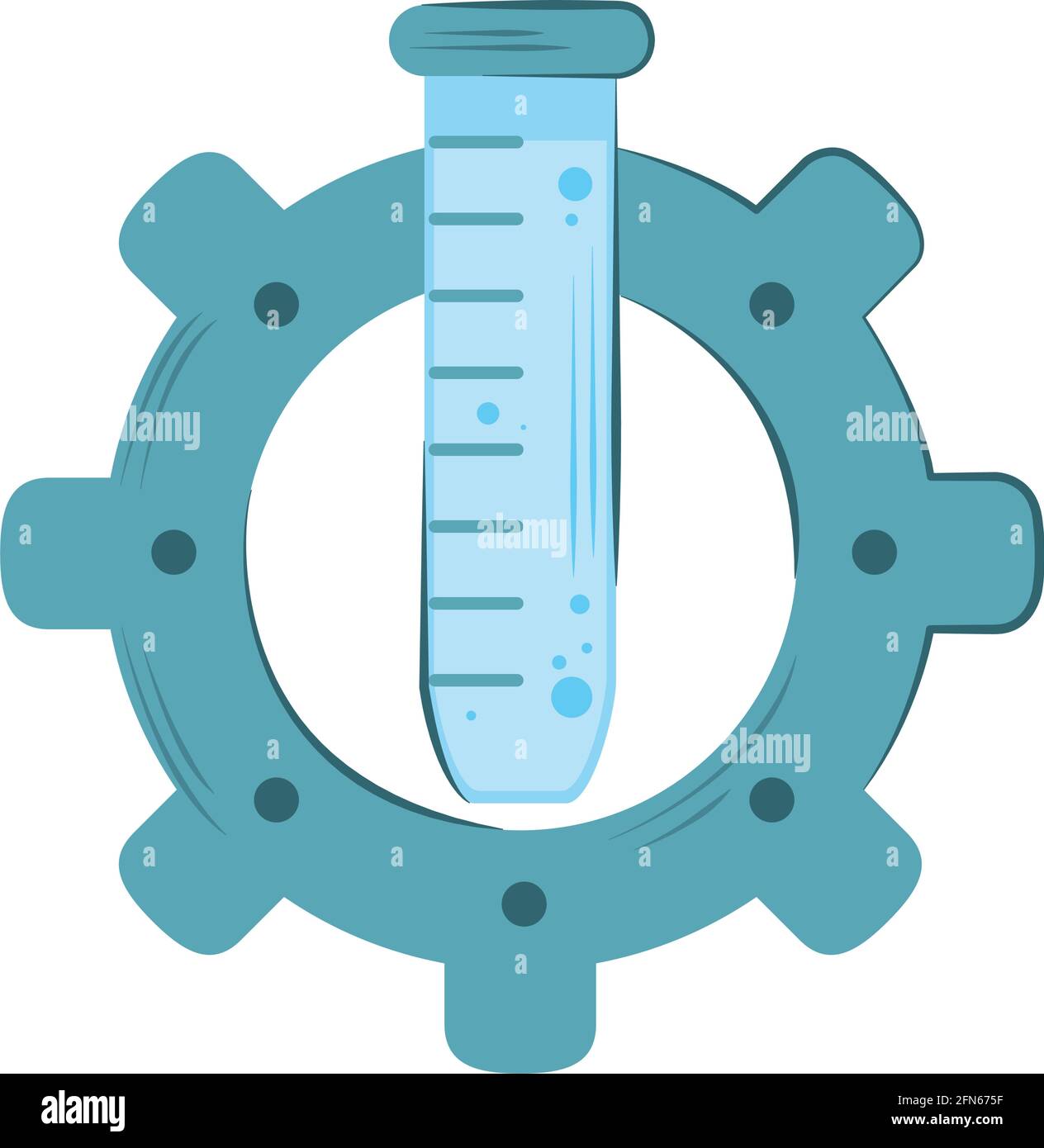 bioengineering gear flask chemical Stock Vector Image & Art - Alamy