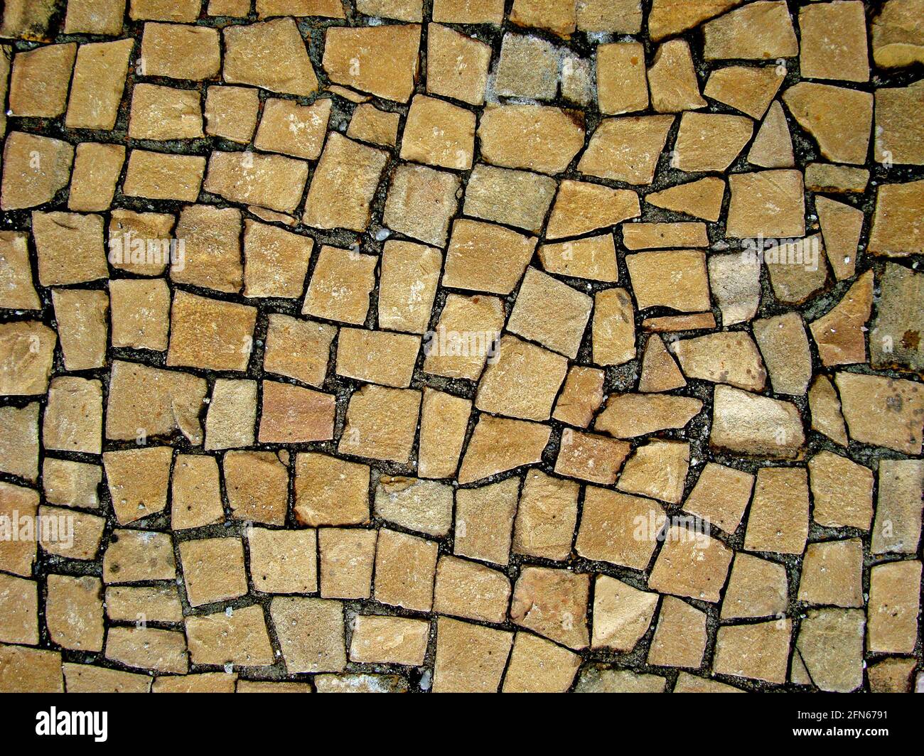 Yellow mosaic, sidewalk in Rio Stock Photo - Alamy