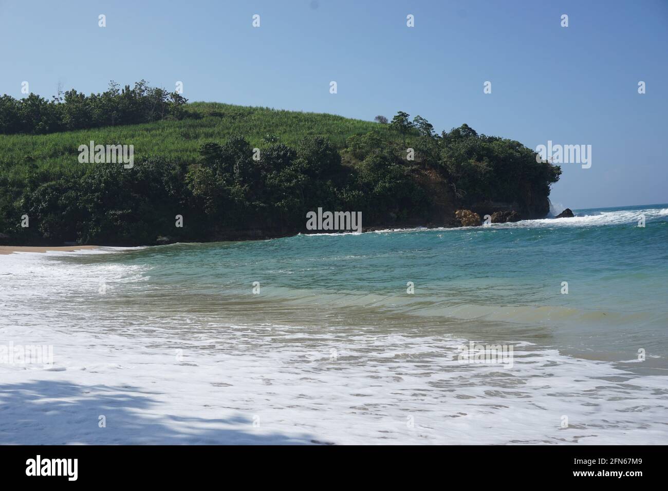 The beautiful Pangi beach in Blitar, East Java Indonesia Stock Photo ...