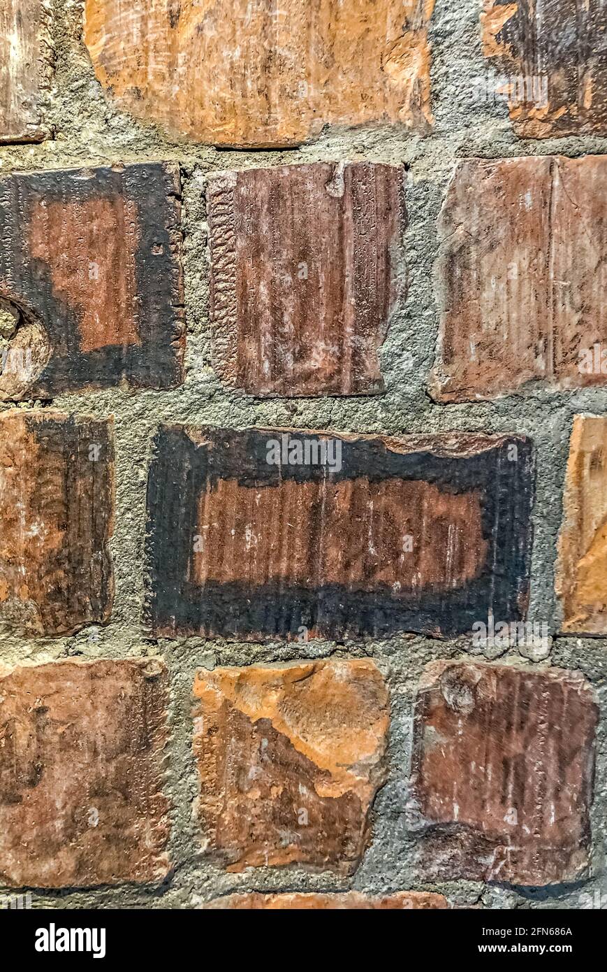 The background is made of old brickwork. Texture Stock Photo - Alamy