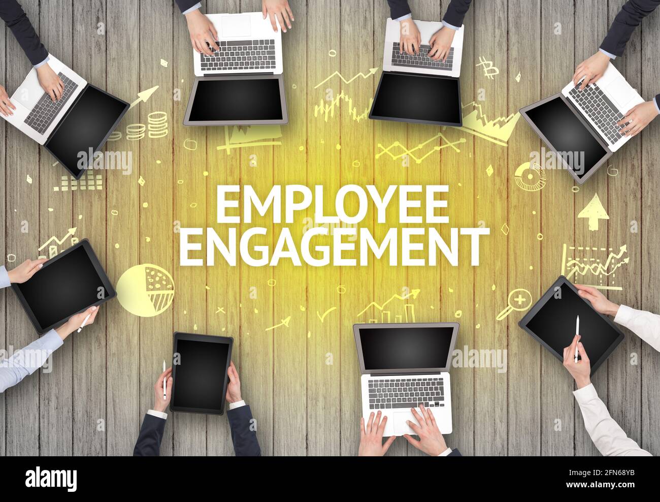Group of Busy People Working in an Office Stock Photo - Alamy